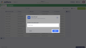 How To Send an Email With Form Data in Jotform Tables
