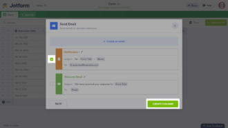 How To Send an Email With Form Data in Jotform Tables