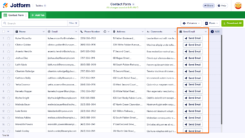 How to Send an Email With Form Data in Jotform Tables