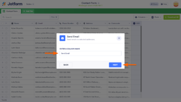 How to Send an Email With Form Data in Jotform Tables