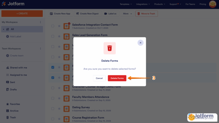 How to Delete a Form