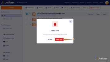 How to Delete a Form