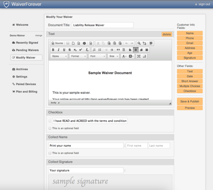 Top 8 online waiver software tools for businesses in 2025 | The Jotform ...
