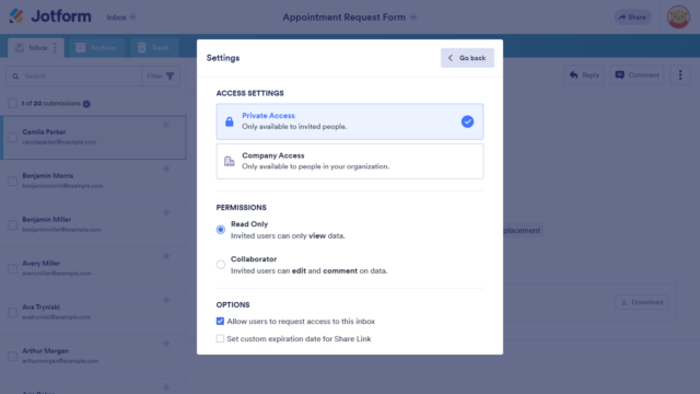 How to Share Your Form Inbox