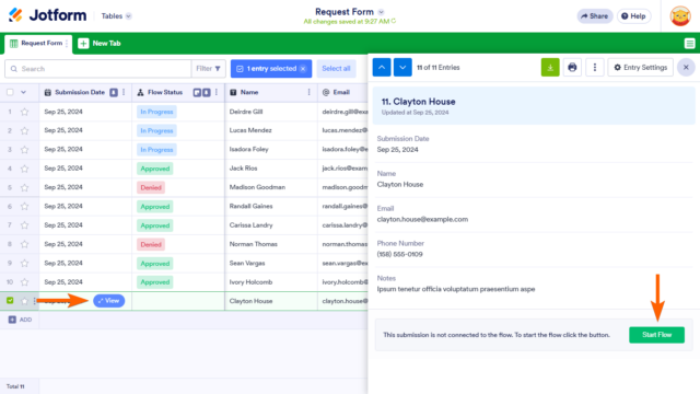 How to Track the Workflow Status in Jotform Tables