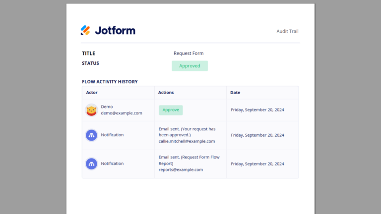 How to Send an Approval Report in Jotform Workflows