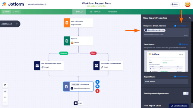 How to Send an Approval Report in Jotform Workflows