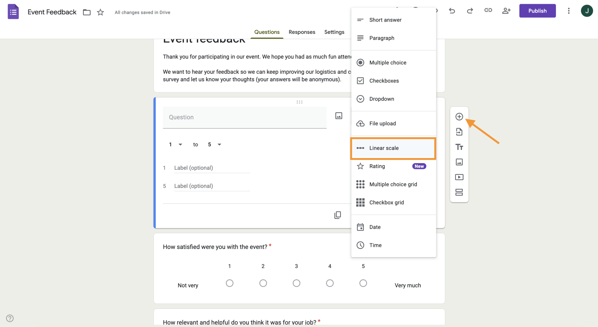 How to use linear scale questions in Google Forms | The Jotform Blog