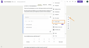 How to use linear scale questions in Google Forms | The Jotform Blog