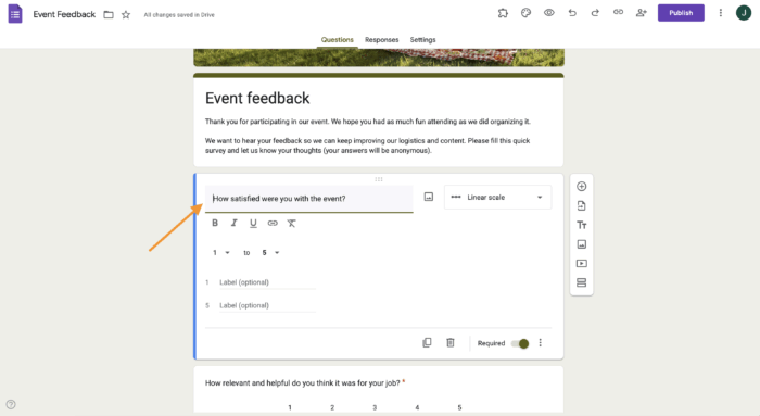 How to use linear scale questions in Google Forms | The Jotform Blog