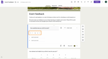 How to use linear scale questions in Google Forms | The Jotform Blog