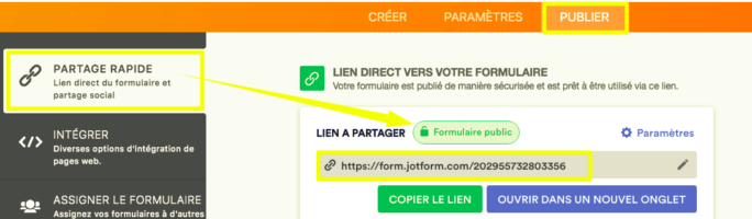 Comment créer une URL personnalisée d'un formulaire?