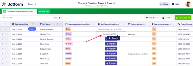 Announcing Jotform Tables Action Buttons | The Jotform Blog