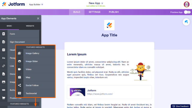 How to Add Widgets to Your App