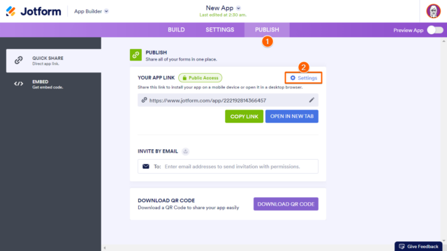 How to Create and Publish an App With Jotform Apps
