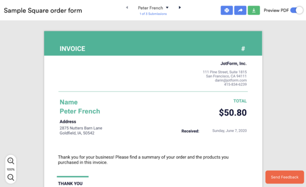 How to create an invoice from order forms | The Jotform Blog