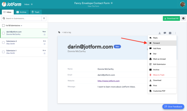 How to collaborate and communicate using Jotform Inbox | The Jotform Blog