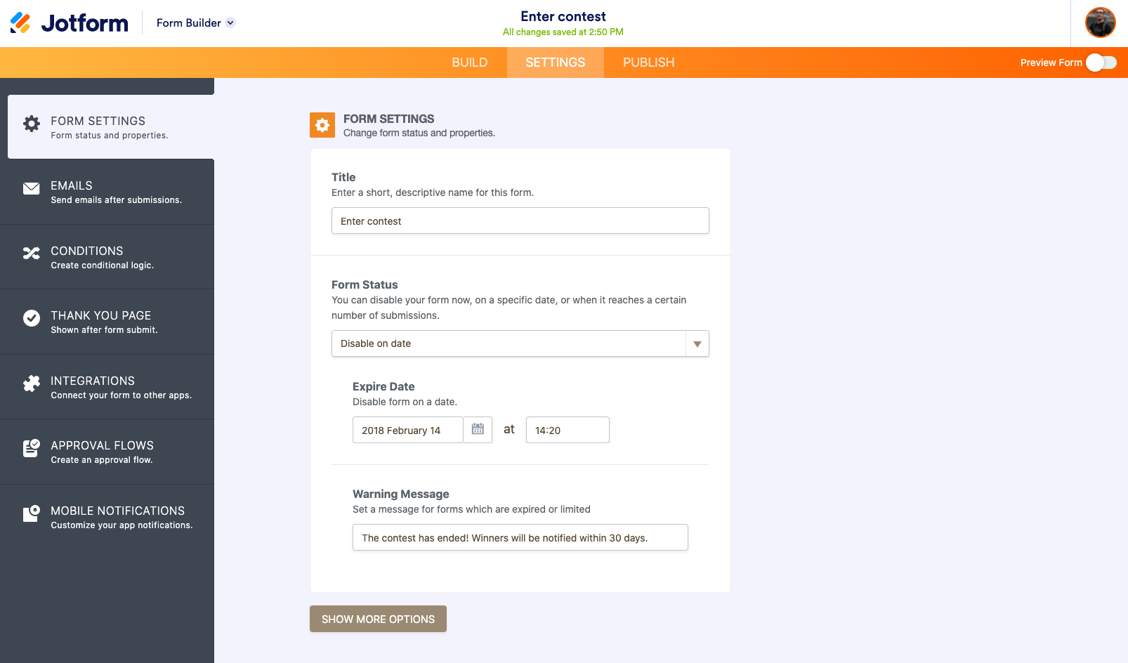 How to set an expiration date on a form | The Jotform Blog