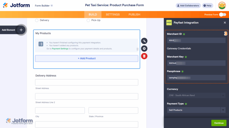 How to Integrate Your Form with Payfast
