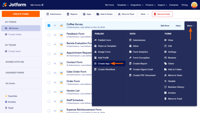 How to Create Apps With Jotform Apps
