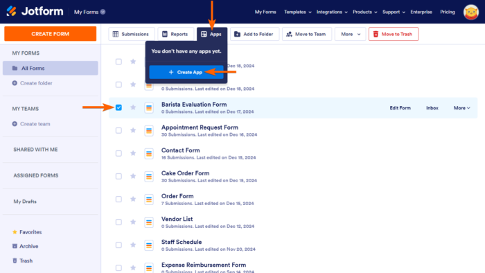 How to Create Apps With Jotform Apps