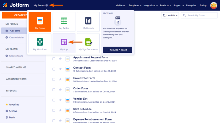 How to Create Apps With Jotform Apps