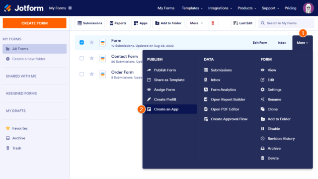 How to Create a Jotform App from Scratch and Publish It