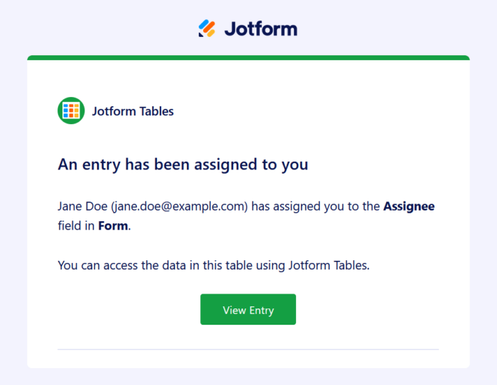 How to Assign Entries to Collaborators in Jotform Tables