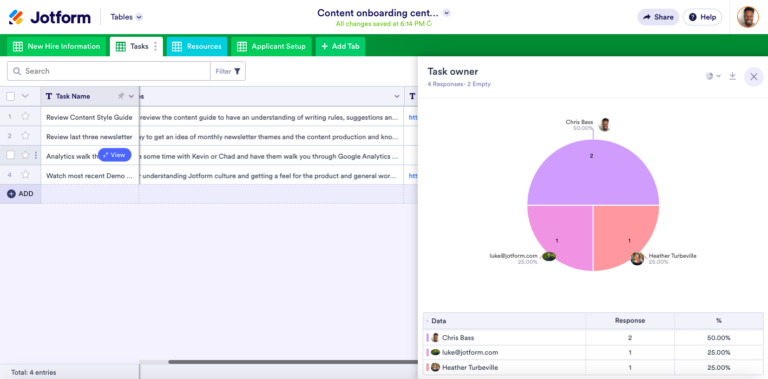 Spring into action faster with the Jotform Tables Assign feature | The ...