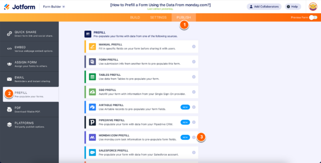 How to Prefill a Form Using the Data From monday.com?