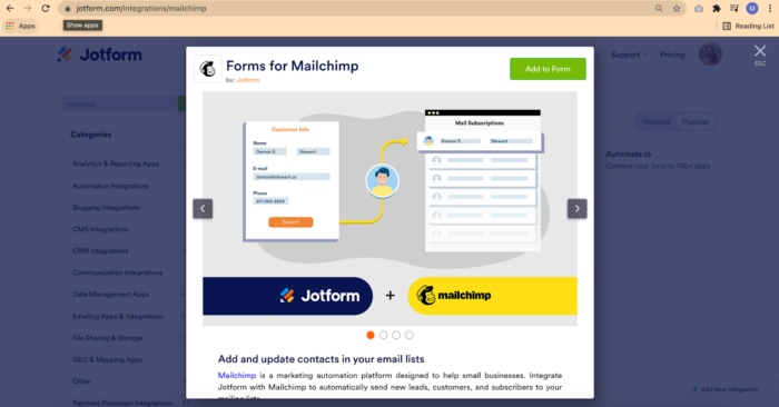 How to create an opt-in form in Mailchimp | The Jotform Blog