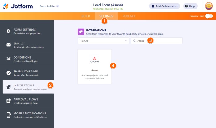Create Tasks in Asana with Jotform Submissions