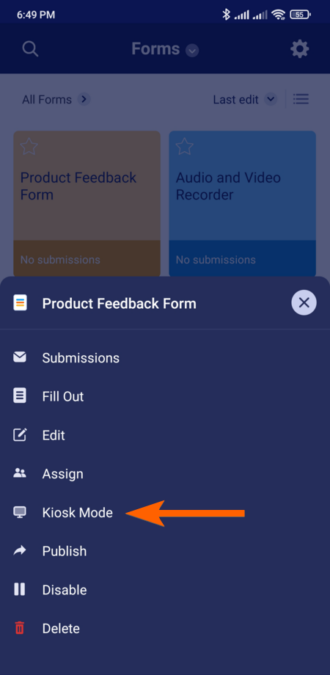 How to Use Kiosk Mode in Jotform Mobile Forms