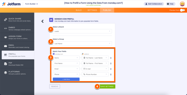 How to Prefill a Form Using the Data From monday.com?