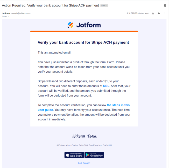 How to Integrate Stripe ACH Manual with Your Form?