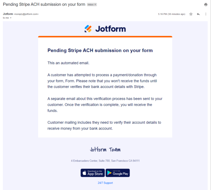 How to Integrate Stripe ACH Manual with Your Form?