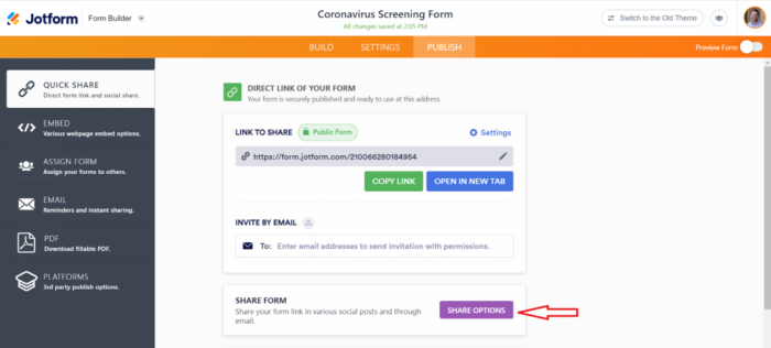 Set up contactless COVID-19 screening in two simple steps | The Jotform ...