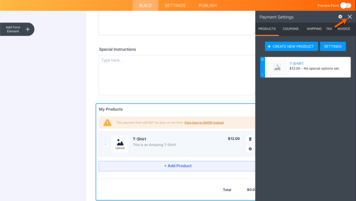 Setting Up Your First Order Form