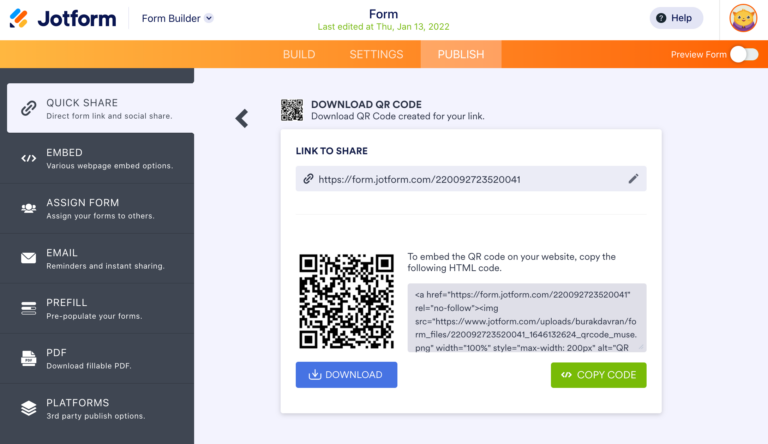 How to make a QR code for a form | The Jotform Blog