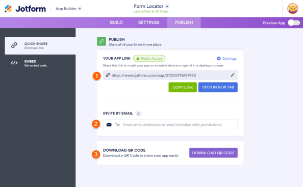 How to Share Jotform Apps