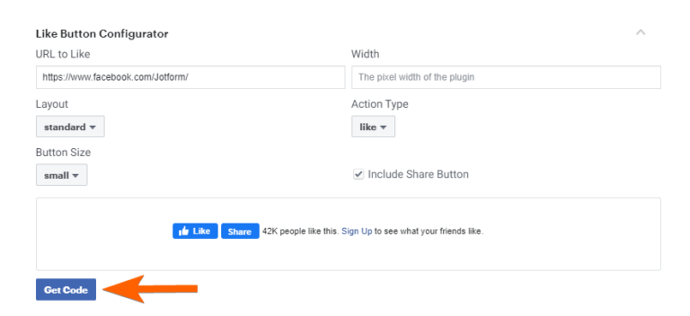 Adding Facebook Like Button to a Form