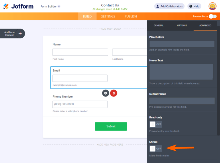 How to Position Form Elements in Jotform