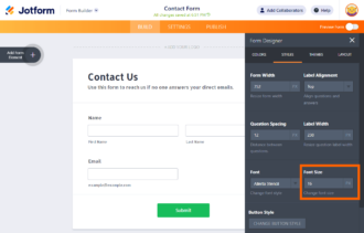 How To Change Your Form's Font Size