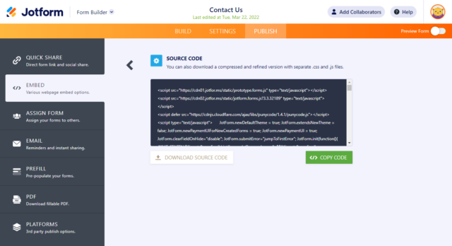 Which Form Embed Code Should I Use