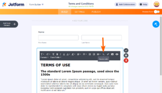 Creating a Scrollable Terms and Conditions
