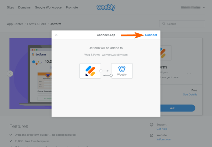 Adding a Form to Your Weebly Website Using Jotform App for Weebly