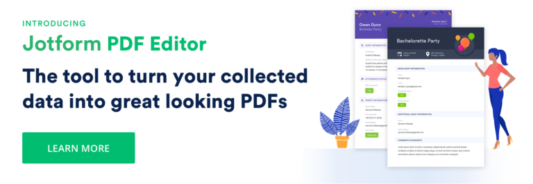Introducing Jotform PDF Editor: Turn form responses into designed PDFs ...