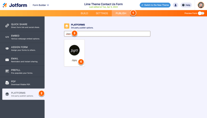 Adding a Form to Jigsy Web Builder