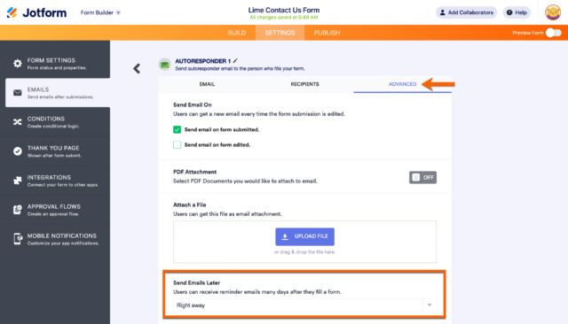 Send Emails Later Using Autoresponder Email