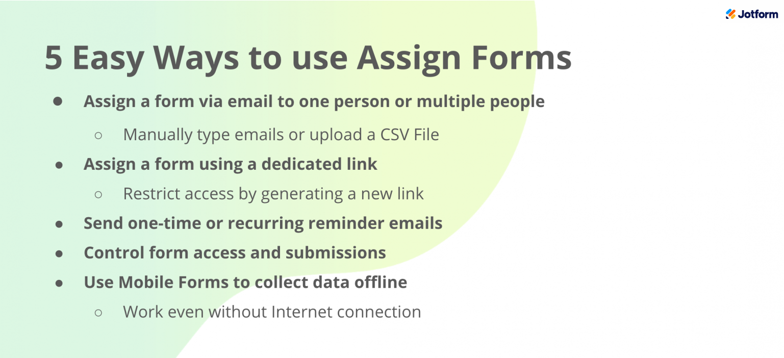 Webinar Everything You Need To Know About Jotforms Assign Forms Feature The Jotform Blog